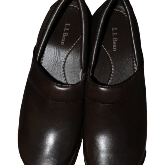L.L. Bean | Shoes | Ll Bean Classic Clogs Brown Leather Nwots Great ...